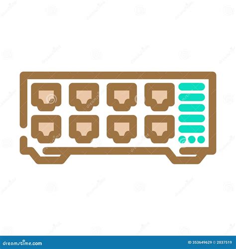 Network Switch Data Center Color Icon Vector Illustration Stock Illustration Illustration Of