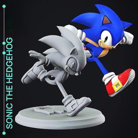 Sonic The Hedgehog Figure Sonic Stl File For 3d Printing Stl 3d Model Design Statue Stl