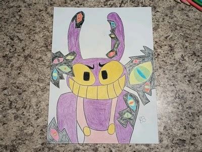 Jax The Amazing Digital Circus Tadc Original Art Color Pencil Drawing