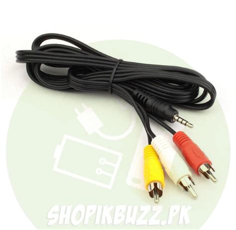 Aux Cable RCA Male 3.5mm to 3 RCA AV Audio Video | Shopikbuzz
