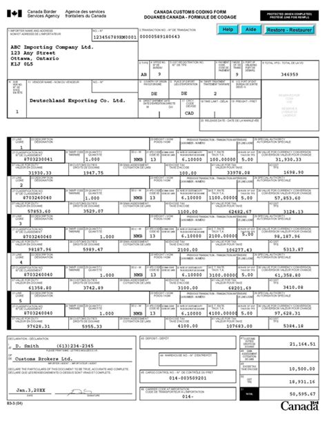 Export Declaration Form Fill Out And Sign Printable Pdf Template Bank Home Com