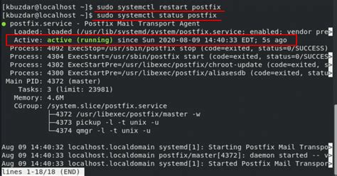 centos 8でpostfixを再起動する方法 linuxヒント