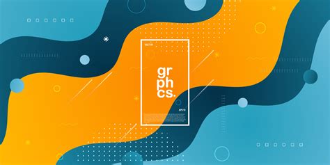 Bright Abstract Fluid Background With Blue And Orange Color Wave Design Background Eps10 Vector