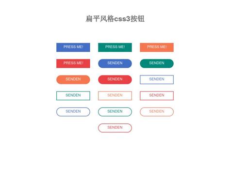 Css3扁平风格的按钮样式代码
