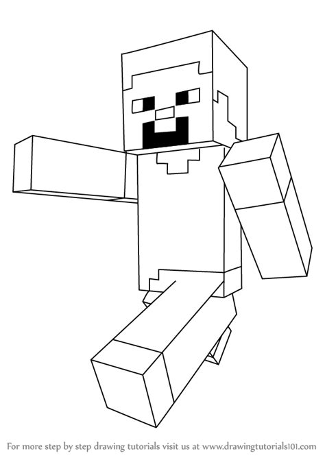 How To Draw Steve From Minecraft Minecraft Step By Step Drawingtutorials Com