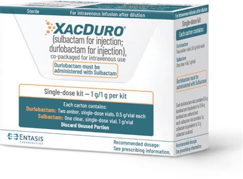 Using Xacduro® Sulbactam For Injection Durlobactam For Injection Co Packaged For Intravenous
