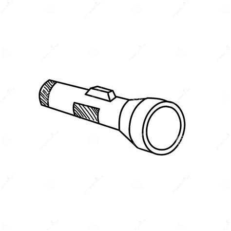 Torch Light Vector Illustration Black Outline Stock Vector Illustration Of Torch Vector