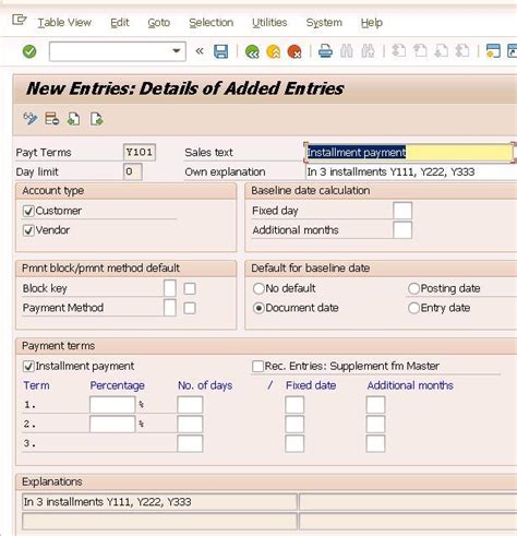 Paying Vendor In Installments Using Terms Of Payme Sap Community