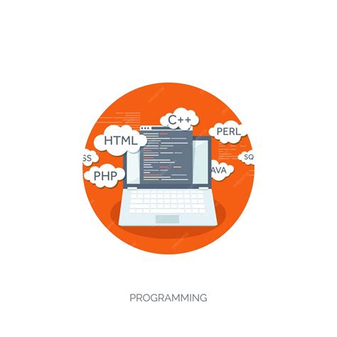 Premium Vector Vector Illustration Flat Background Coding Programming