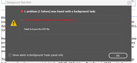 review link error failed to export the pdf file adobe community