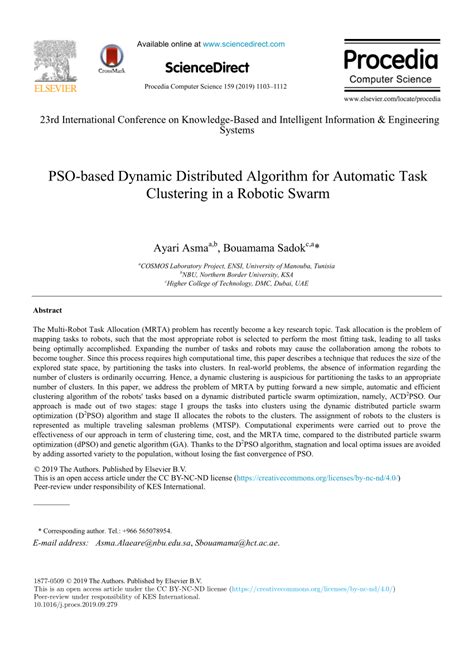 pdf pso based dynamic distributed algorithm for automatic task