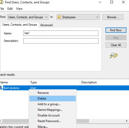 Managing User Accounts In Active Directory Part Creating And Deleting Users