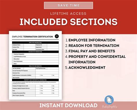 Employee Termination Certification Template Termination Confirmation Form Employee Exit