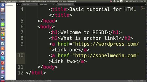 Html Anchor Link Youtube