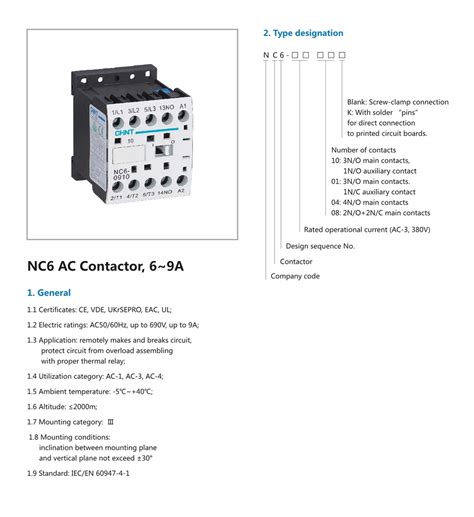 Electrical Center B2c Chnt Chint Ac Contactor Nc6 0910 Nc6 0901 Nc6