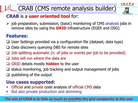 ppt cms tools for distributed analysis powerpoint presentation free