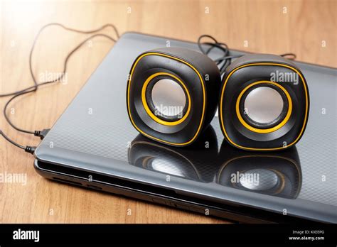 Mini Usb Stereo Speakers For Laptop Stock Photo Alamy