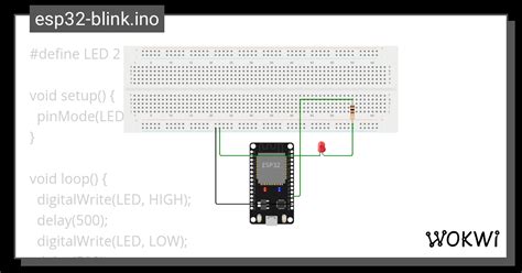 LED Blink Wokwi ESP32 STM32 Arduino Simulator