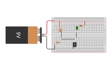Circuit Design Daylight Sensor Light Switch Tinkercad