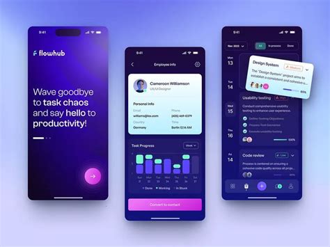 Flowhub Saas Mobile App Inspiration In 2025 App Design Mobile App