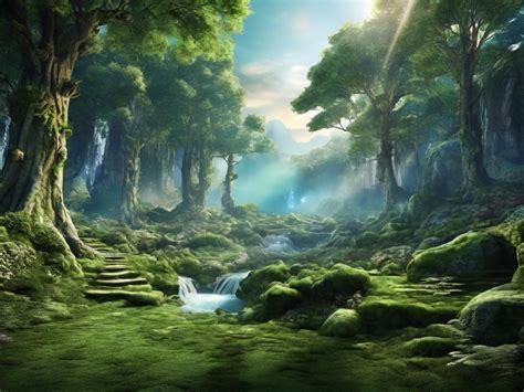 日替わり風景 － 幻想的な森の風景 試行錯誤でai画像生成