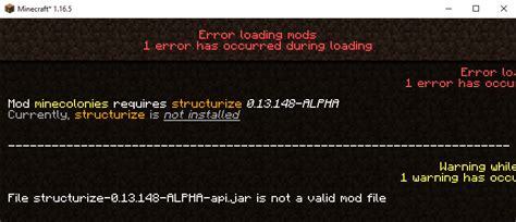 Structurize Mod Isn T Working The The Minecolonies Mod Issue Ldtteam Minecolonies