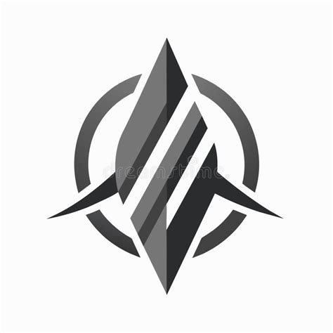 A Minimalist Black And White Logo Featuring A Detailed Compass Design