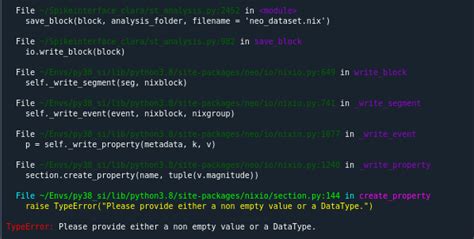 problem when saving a block using nixio · issue 1102 · neuralensemble