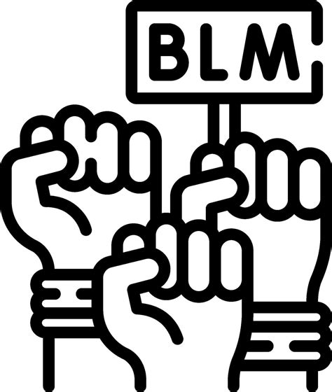 Blm Logo With Fists Holding Up A Sign 51050838 Vector Art At Vecteezy
