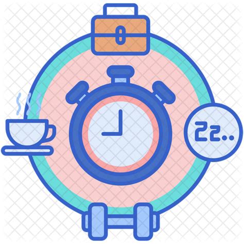 Daily Routine Icon Download In Colored Outline Style