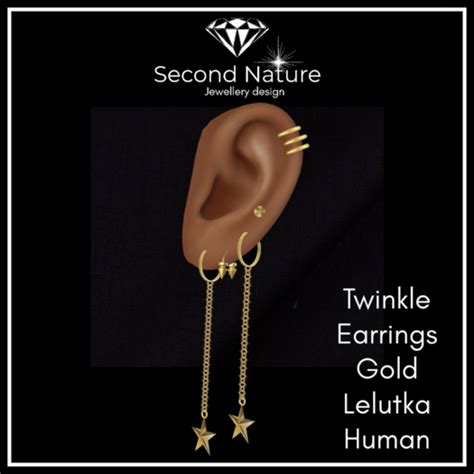 Second Life Marketplace Snj Twinkle Earrings Gold Add