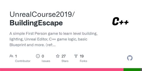 GitHub UnrealCourse BuildingEscape A Simple First Person Game To Learn Level Building