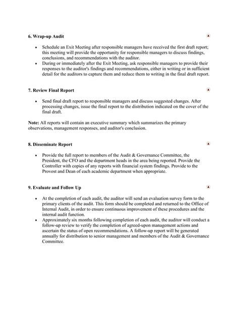 Internal Audit Procedure Pdf