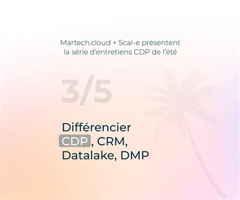 Différencier Cdp Crm Datalake Dmp Scal E