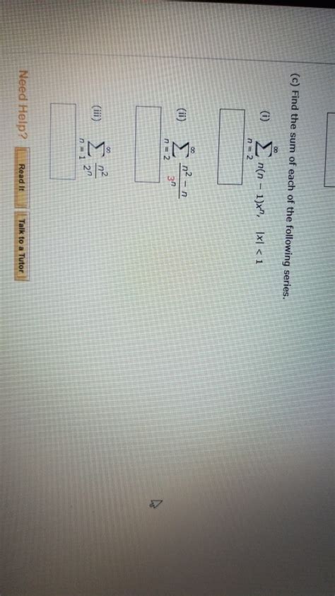 Solved A Starting With The Geometric Series Σ Xn Find