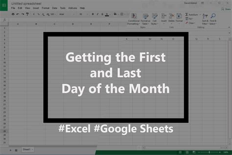 Using Eomonth To Get The First And Last Date Of A Given Month In