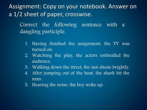 dangling participles ppt