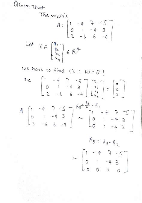 answered for exercises 9 and 10 find all x in r4 that are mapped into