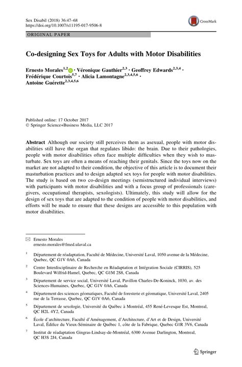 PDF Co Designing Sex Toys For Adults With Motor Disabilities