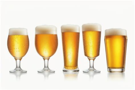 Premium Photo Glass Goblet Of Foamy Beer On A White Background