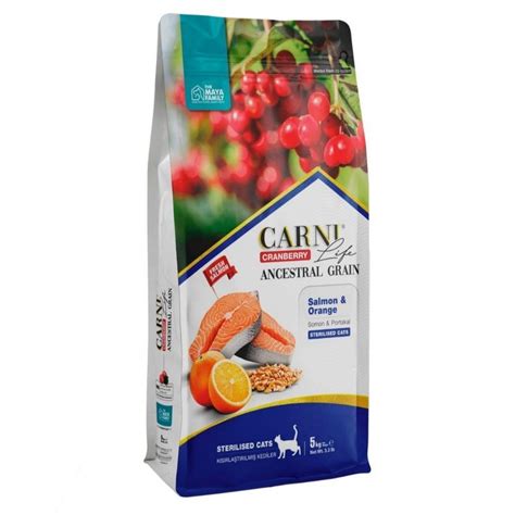 Carni Life Somon Portakal ve Kızılcıklı Kısırlaştırılmış Yetişkin Kedi ...