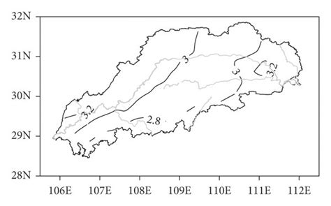 The Spatial Distribution Of Annual Mean Precipitation Contour Units