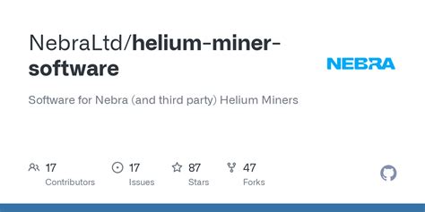 Github Nebraltdhelium Miner Software Software For Nebra And Third
