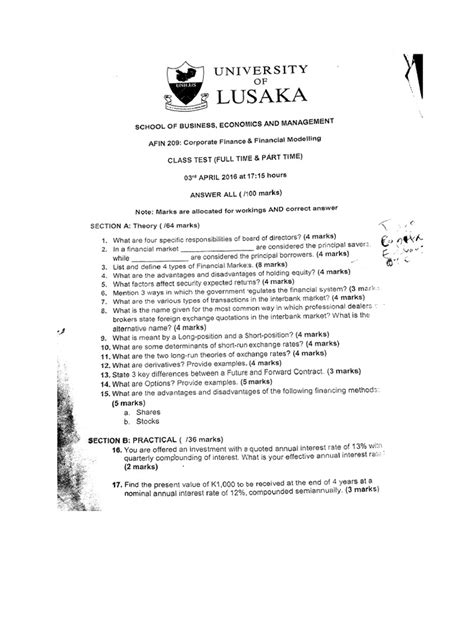 Coperate Class Tests Pdf