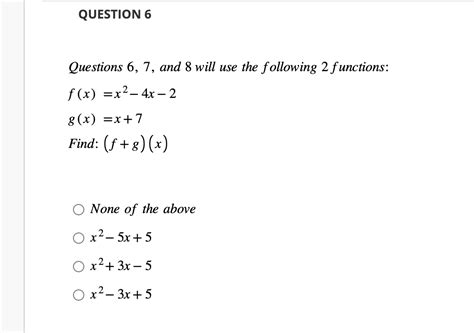 solved questions 6 7 and 8 will use the following 2
