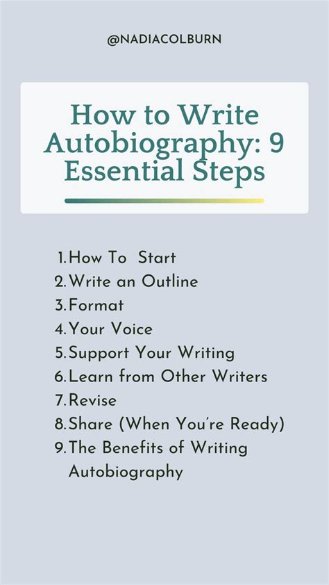 How To Write An Autobiography 9 Essential Steps