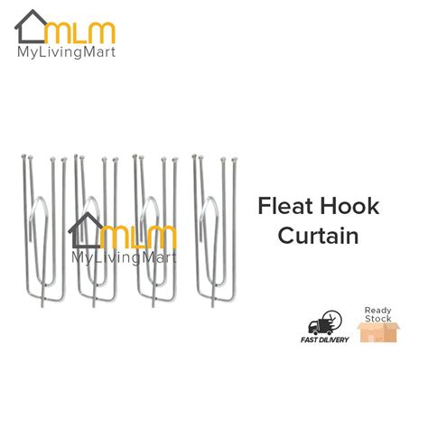 ตะขอจีบผ้าม่าน 50 ชิ้น Cangkuk Langsir Metal Besi Adjust ตะขอขยาย 4 ชิ้น Shopee Thailand