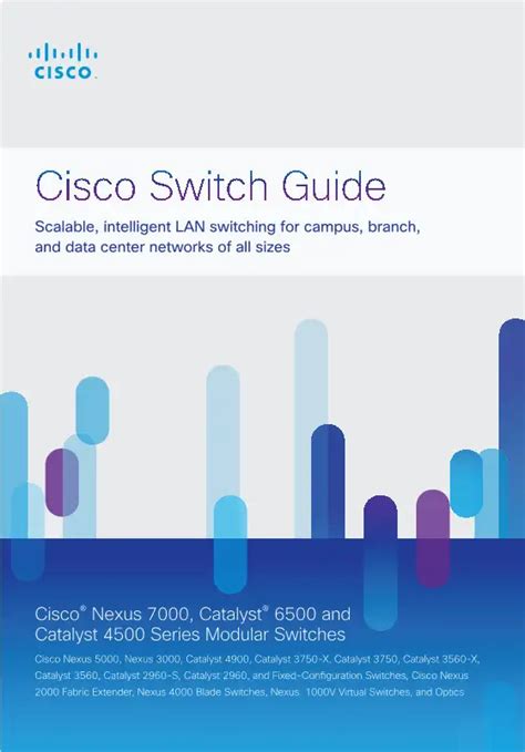 Cisco Switch Guide Scalable Intelligent Lan Switching For Campus Branch And Data Center