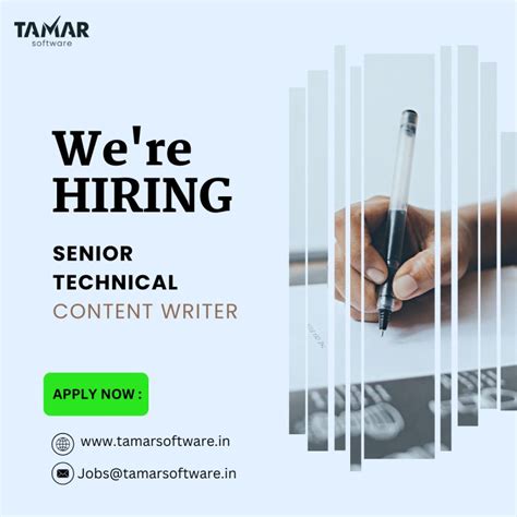tamar software on linkedin hiring cfbr seniortechnicalcontentwriter