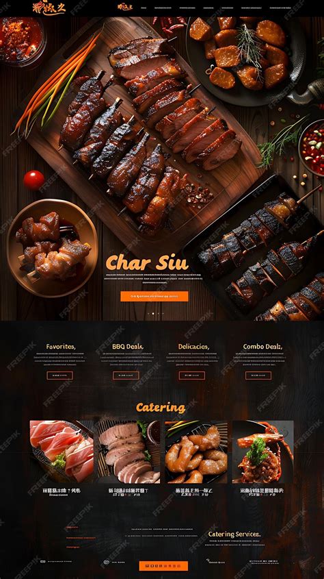 Premium Photo Char Siu With Split Screen Layout And Parallax